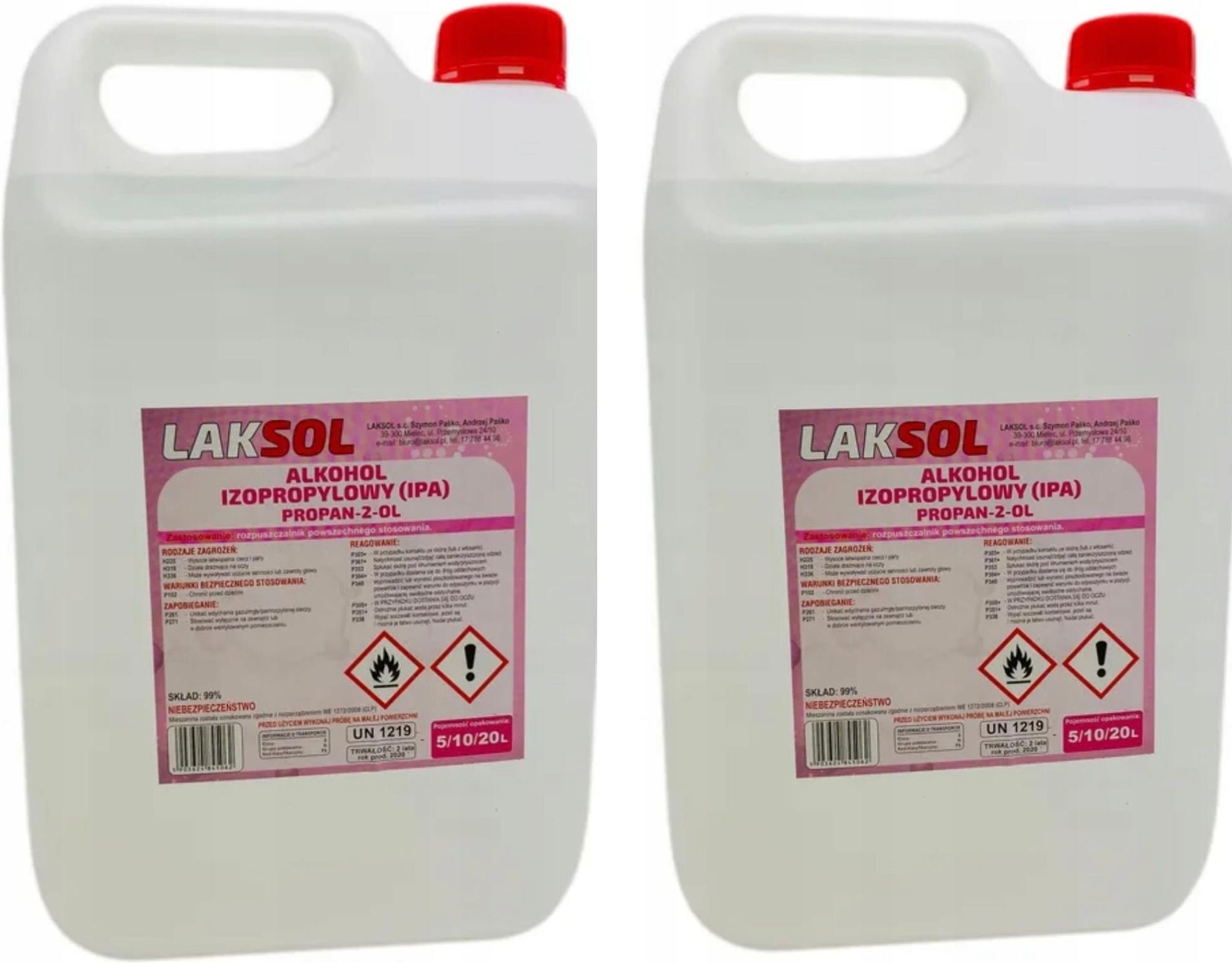 Laksol Alkohol Izopropylowy Izopropanol Ipa 99% 10L - Opinie i ceny na ...