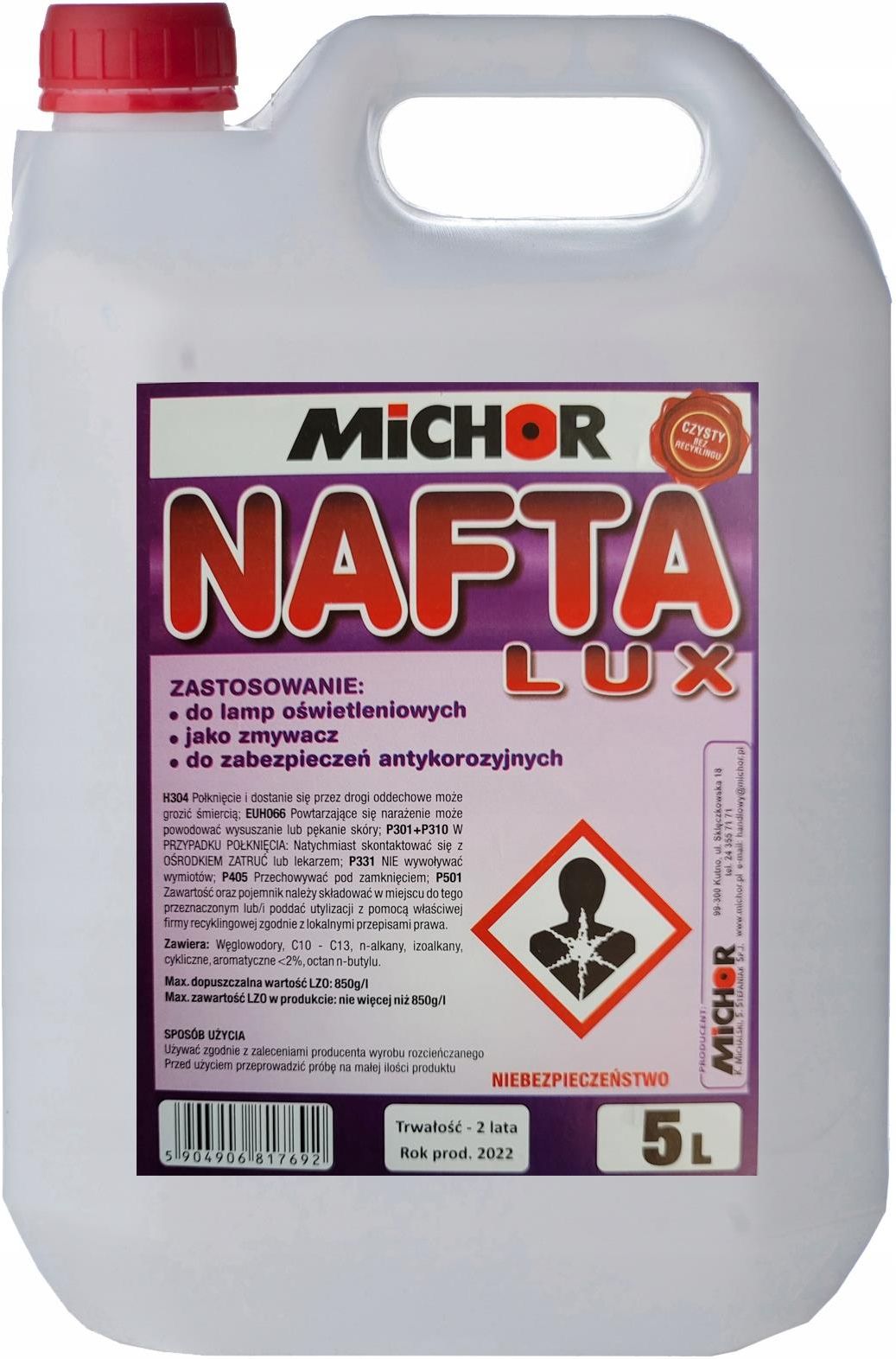 Michor Nafta Oświetleniowa Uniwersalna Antykorozyjna 10L - Opinie i ...