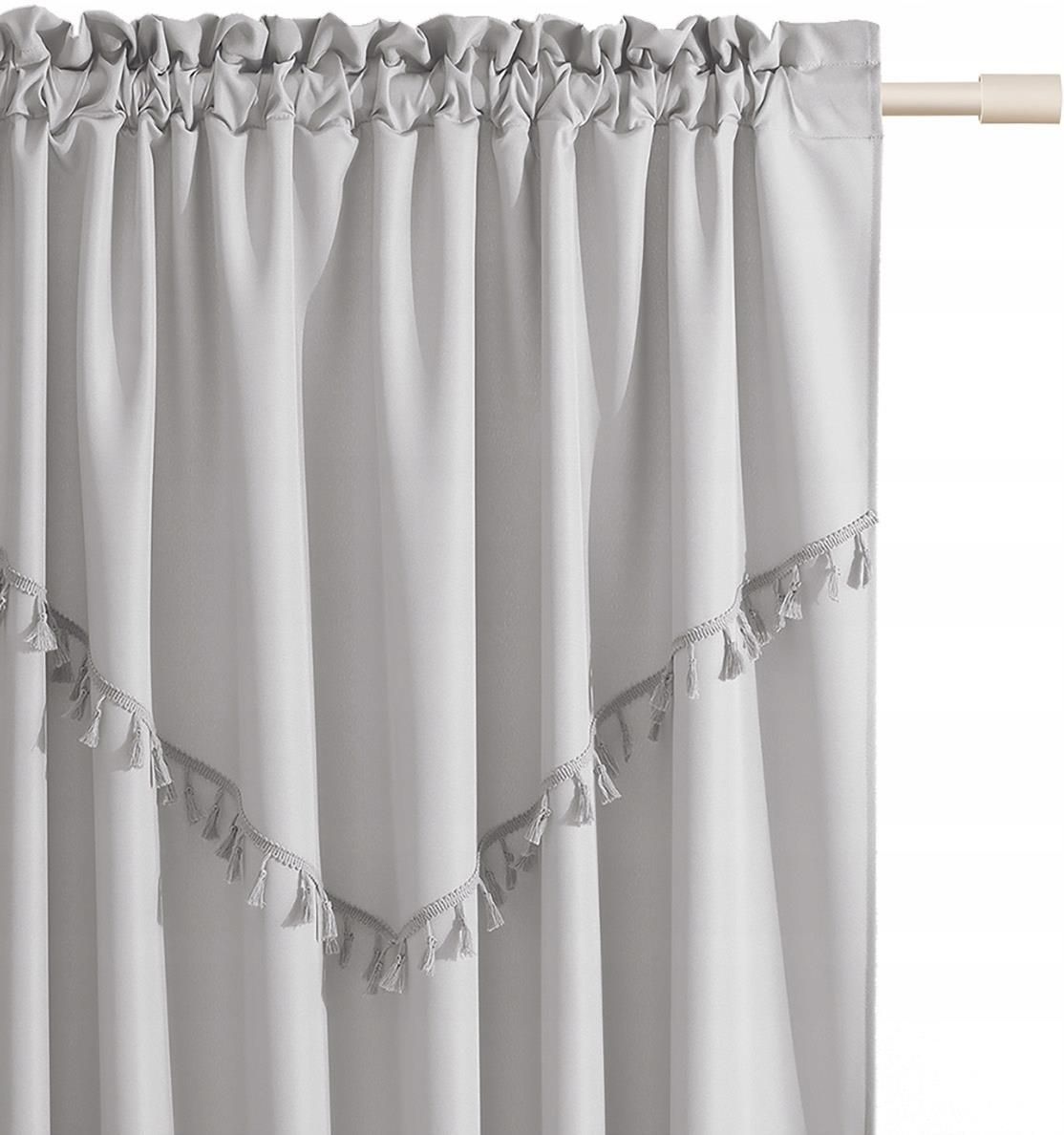 Room99 Zasłony Gotowe Do Salonu Na Taśmie Żabki Chloe Z Frędzlami ...