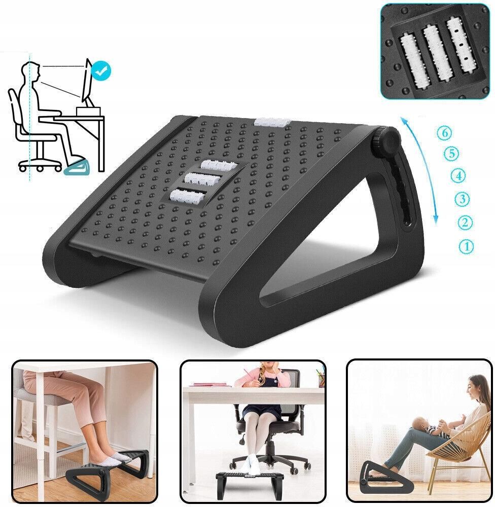 Regulowany Podnóżek, Podnóżek Pod Biurko Z Funkcją Masażu, Ergonomiczny ...