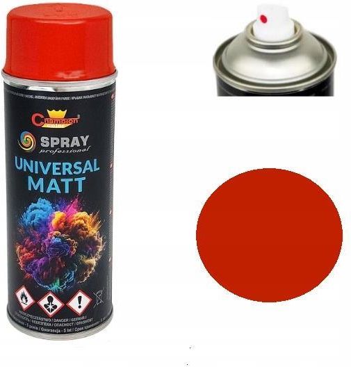 Farba Champion Color Champion Spray Uniwersalny Czerwony Ognisty Mat ...