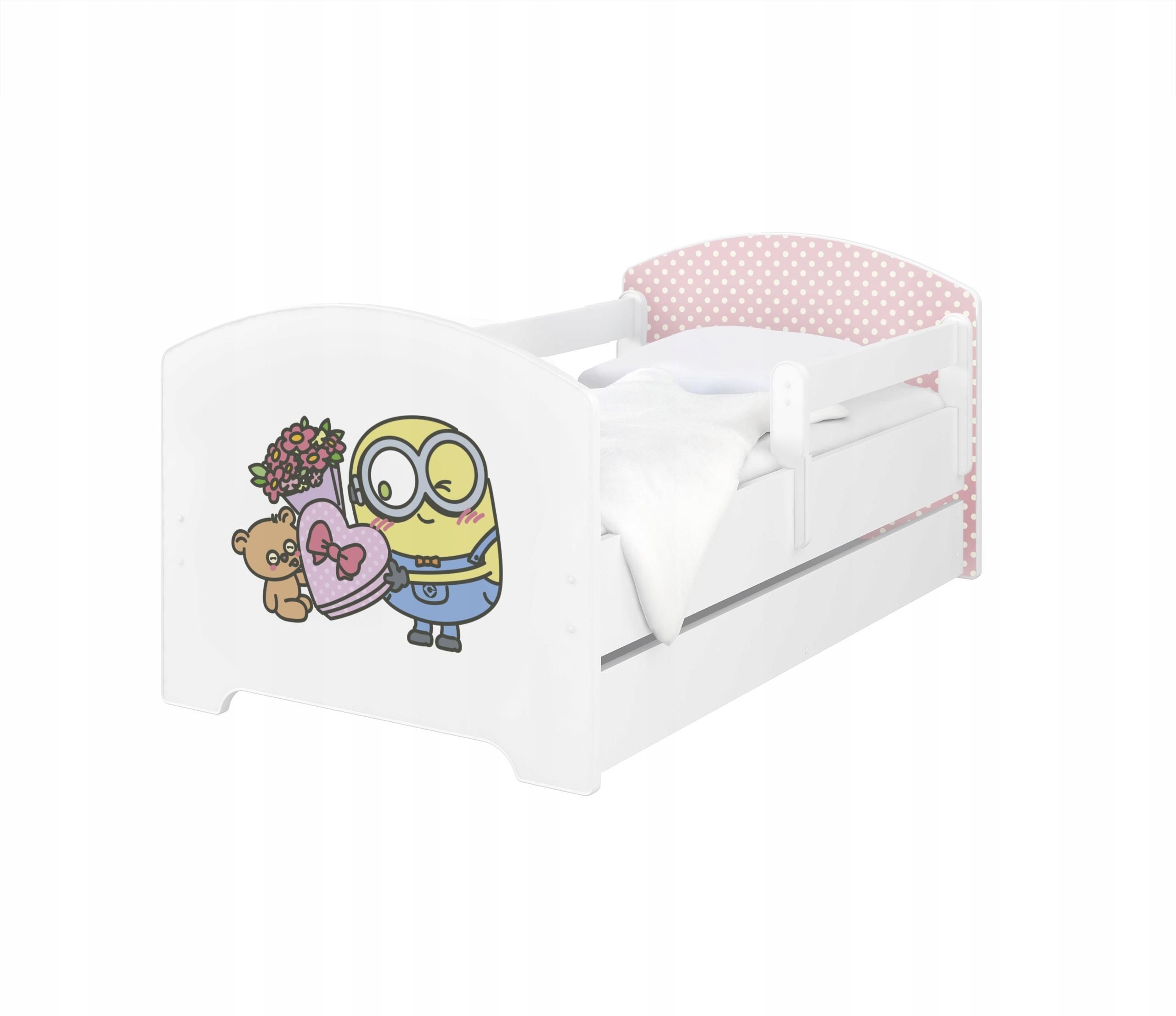 Łóżko Dziecięce Baby Boo Oskar 180X80 Materac, Szuflada Minionki ...