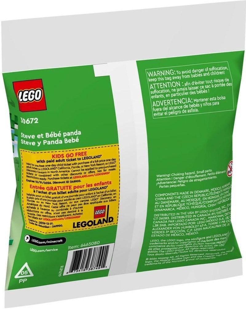 LEGO Minecraft 30672 Steve i mała panda - Ceny i opinie - Ceneo.pl