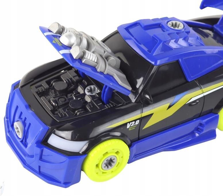 Leantoys Niebieskie Auto Diy Do Skręcania I Rozkręcania Dźwięki Światła ...