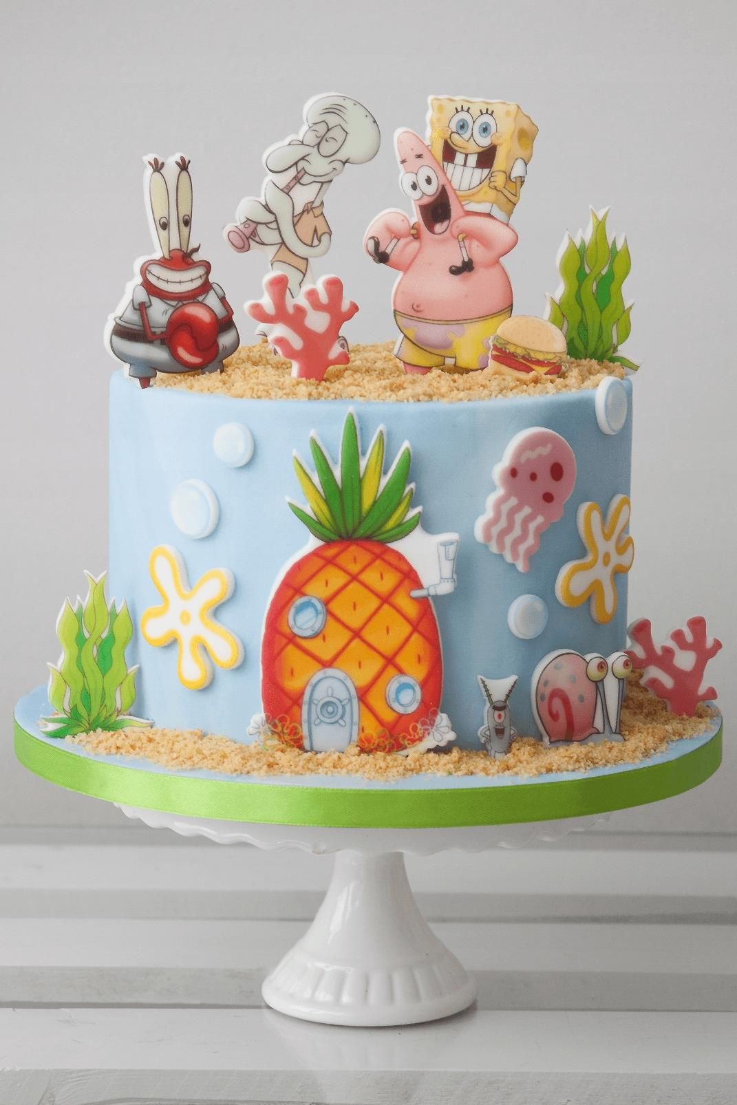 Słodka Fanaberia Wydruk Tort Spongebob 27 El + Gratis Tabliczka Napis ...