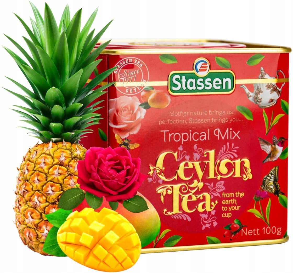 Herbata Stassen Herbata Czarna Mango Ananas Tropical Mix Liść Puszka ...