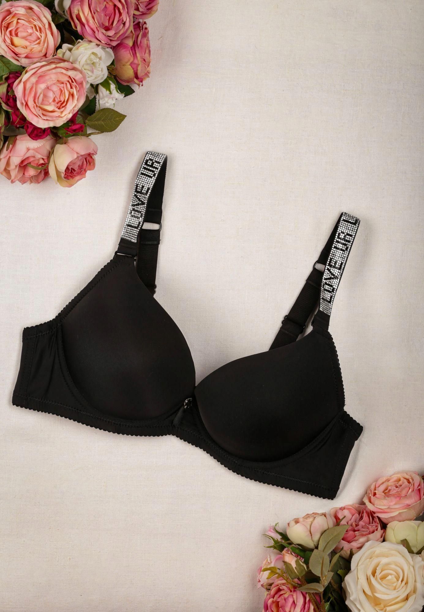 Born2Be Czarny Biustonosz damski 80D Push-up - Ceny i opinie - Ceneo.pl