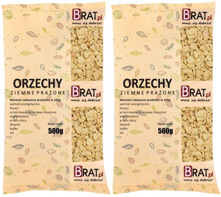 Brat.Pl Orzechy Ziemne Prażone 1kg 2X500g - Ceny i opinie - Ceneo.pl