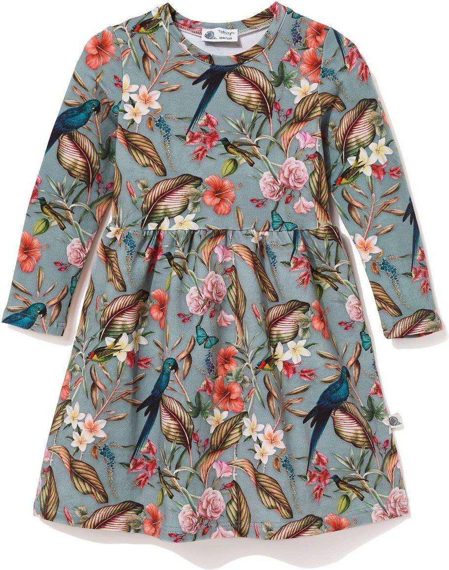 Sukienka bawełniana z długim rękawem Hibiskusy i papugi 140/146 - Ceny i opinie - Ceneo.pl