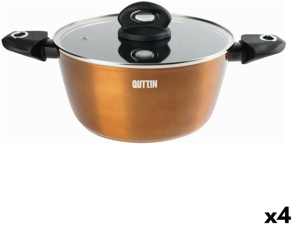 Quttin Garnek Z Pokrywką Foodie Miedź 28,8 x 12,5 x 44 Cm 4 Sztuk ...