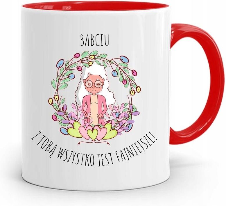 Polidraw Kubek Czerwony Dla Babci Babciu Z Tobą Wszystko 330ml - Opinie i atrakcyjne ceny na ...
