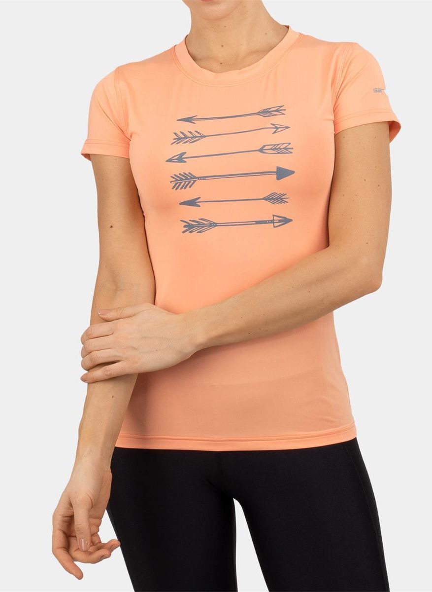 Koszulka damska Sensor Coolmax Fresh PT Tee S/S - apricot arrows - Ceny ...