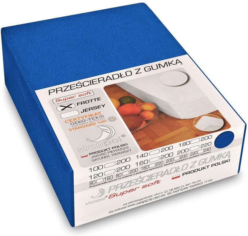 Stanpol PRZEŚCIERADŁO FROTTE Z GUMKĄ SUPER SOFT 160x200 ROYAL-29 ...