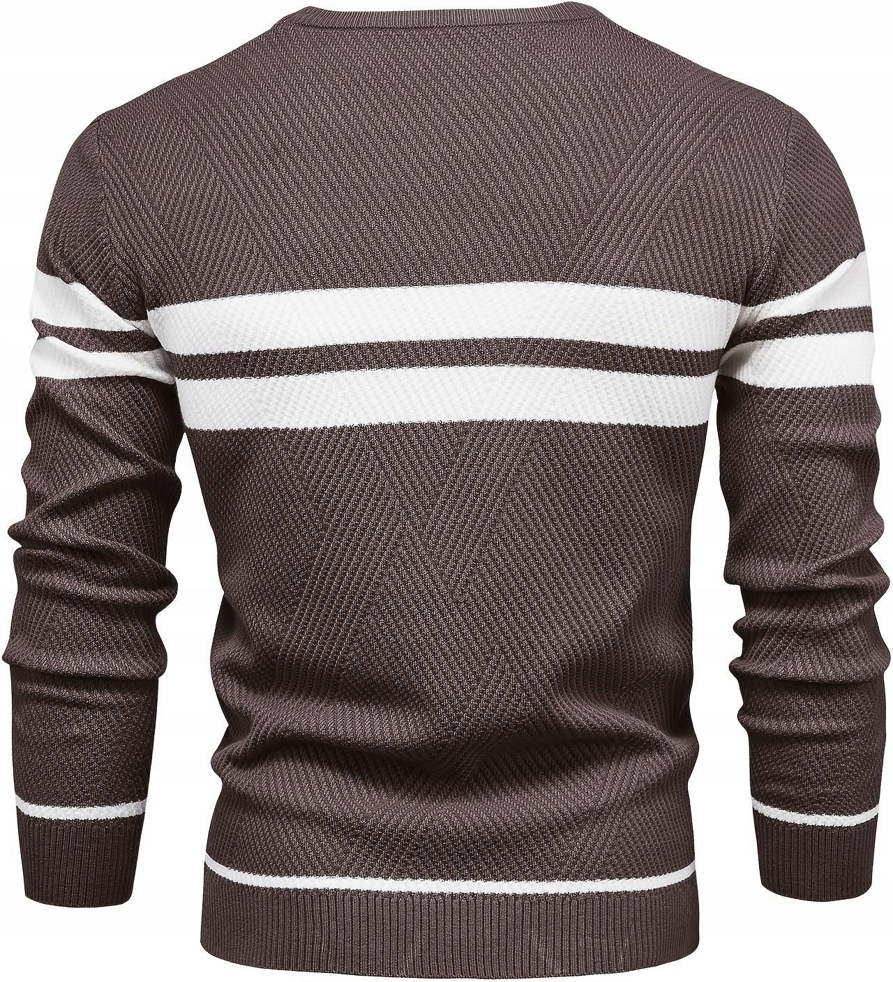 Cieply Sweter Meski Welniany Zimowy W Paski - Ceny i opinie - Ceneo.pl