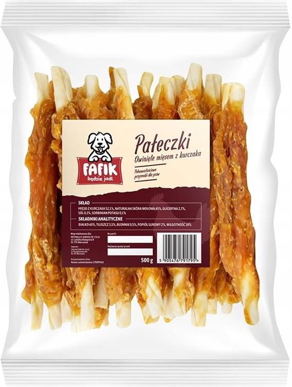 Karma Fafik Naturalny Przysmak Dla Psa Pałeczki Owinięte Mięsem Z ...