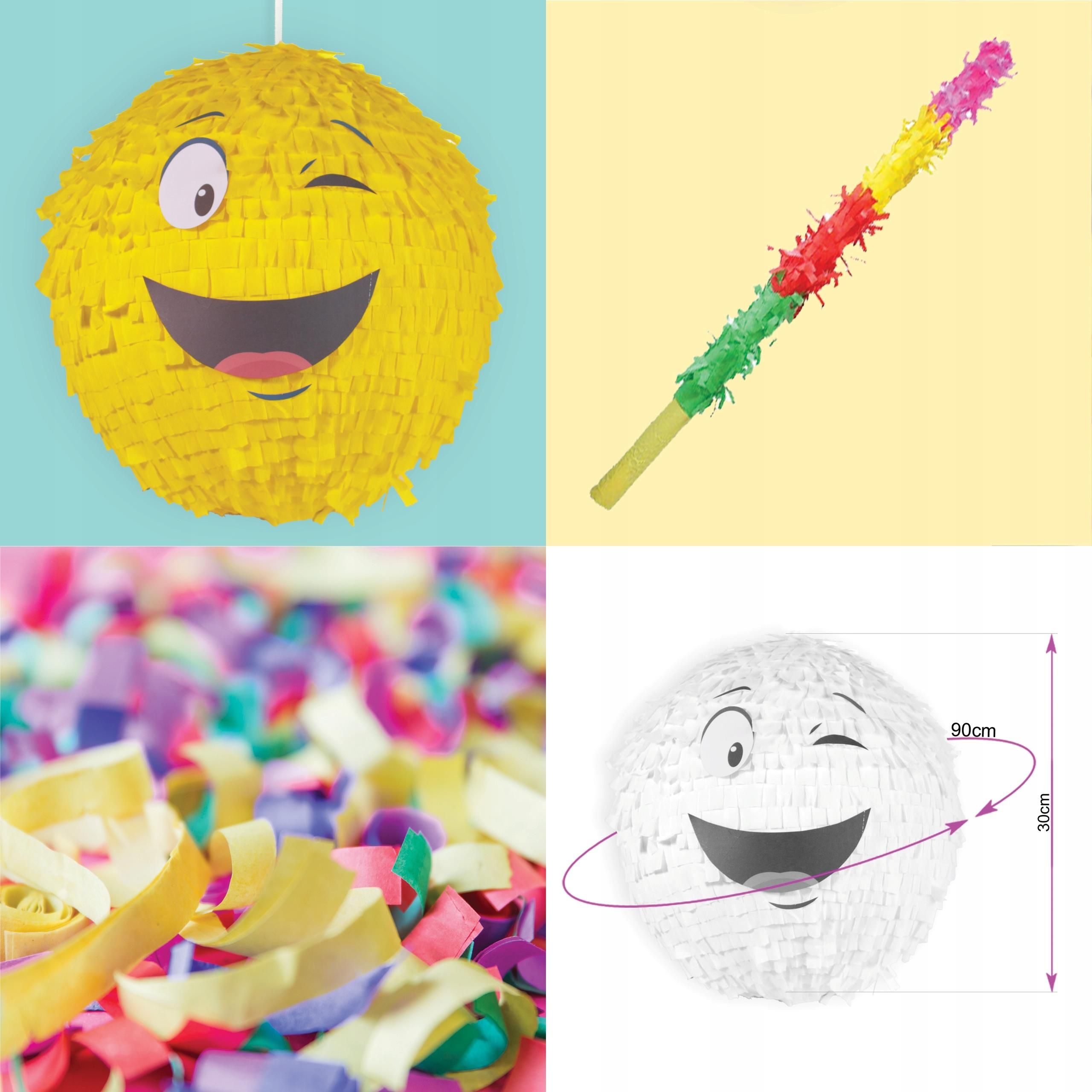 Piniata Duża 90Cm Na Urodziny Emotka Emoticon - Ceny i opinie - Ceneo.pl