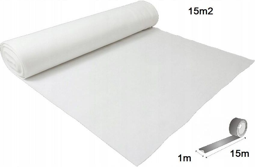 FILC Z KLEJEM biały FILC SAMOPRZYLEPNY 100cm 15metrów AKUSTYCZNY ...
