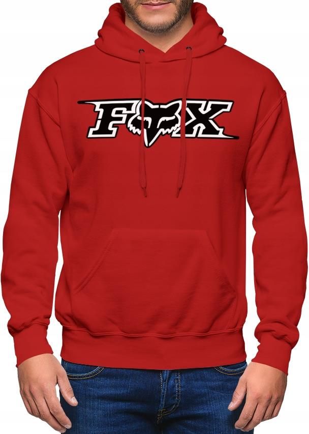 Bluza Fox Cross Racing Męska Z Kapturem Rozm. XXL Dresowa Nadruk ...