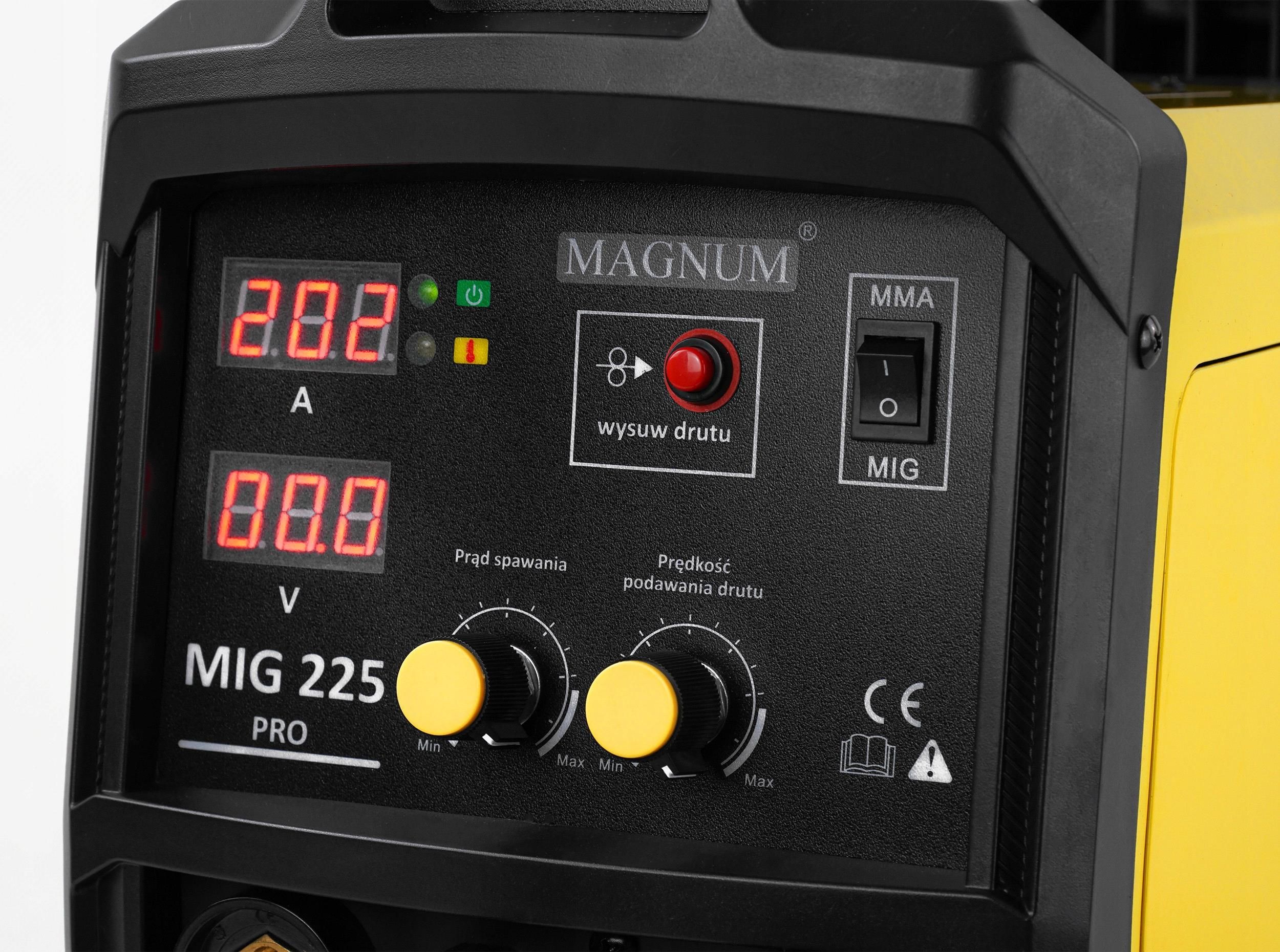 Spawarka Magnum Spawarka Inwertororowa Migomat Mig 225 Pro Mag Mma 200A ...