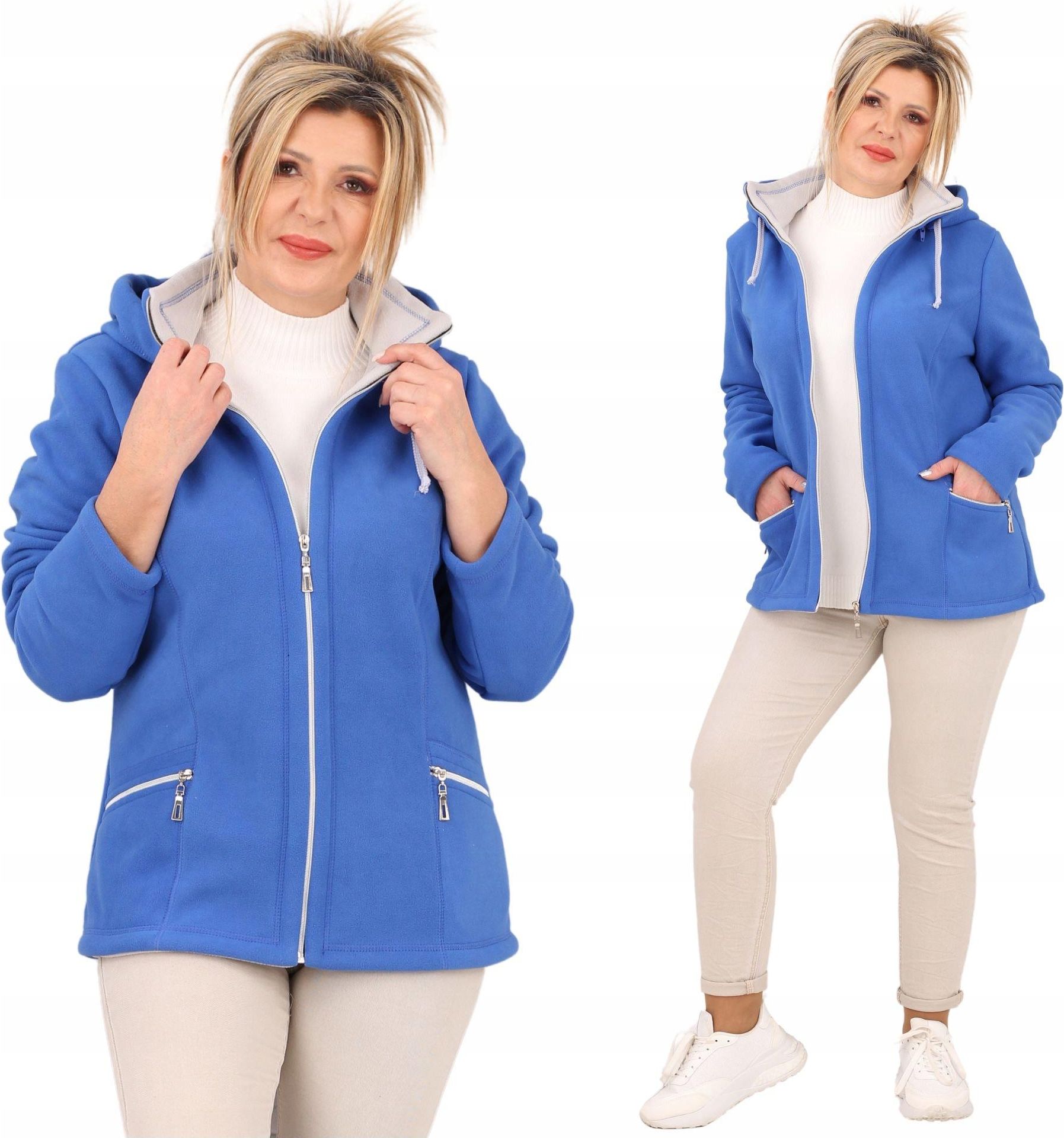 Polar Damski Rozpinany Bluza Z Kapturem Kieszenie Polski Producent L-4XL - Ceny i opinie - Ceneo.pl