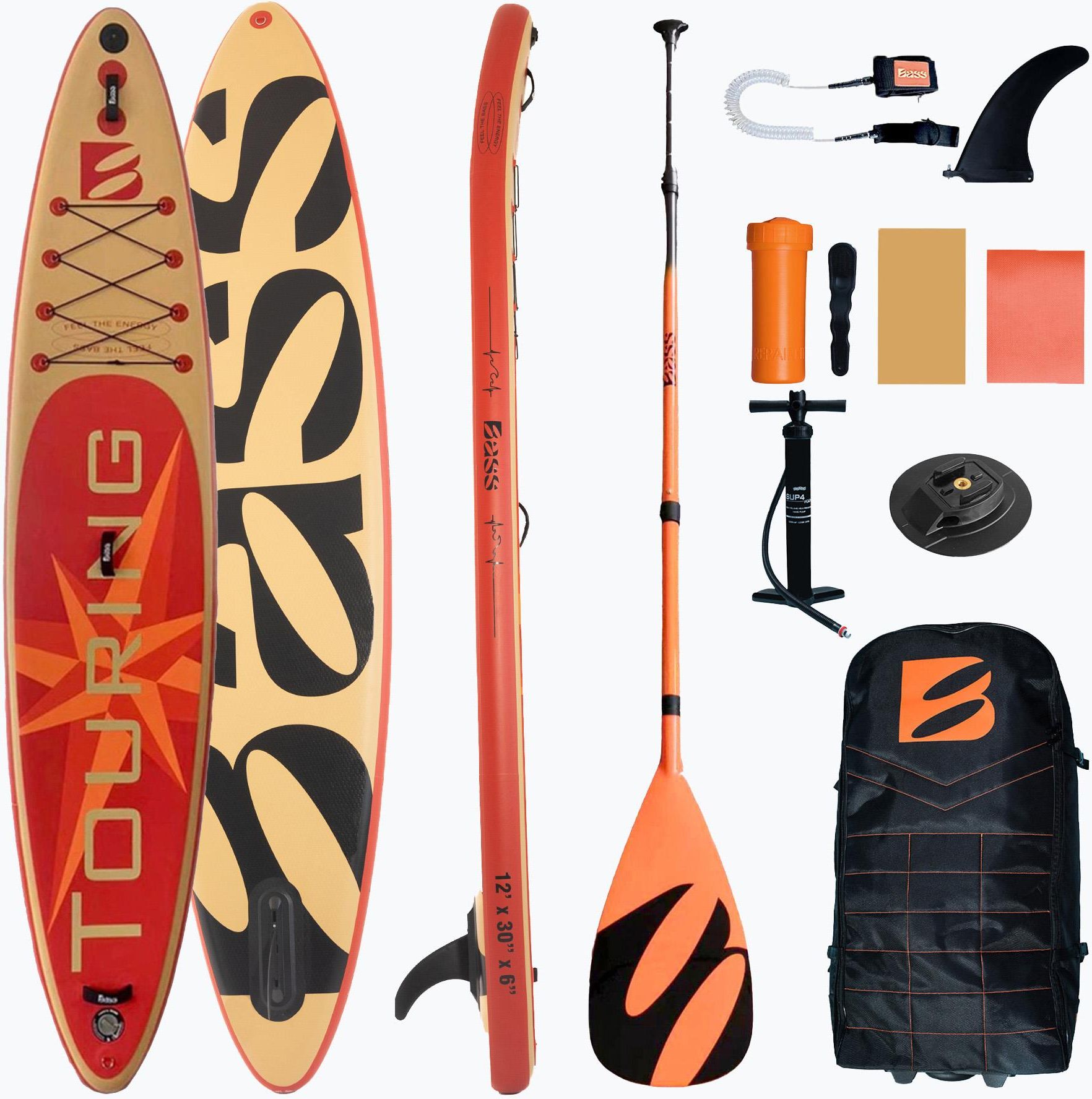 Bass Deska Sup Touring 12' Lux + Trip Czerwona - Ceny i opinie - Ceneo.pl