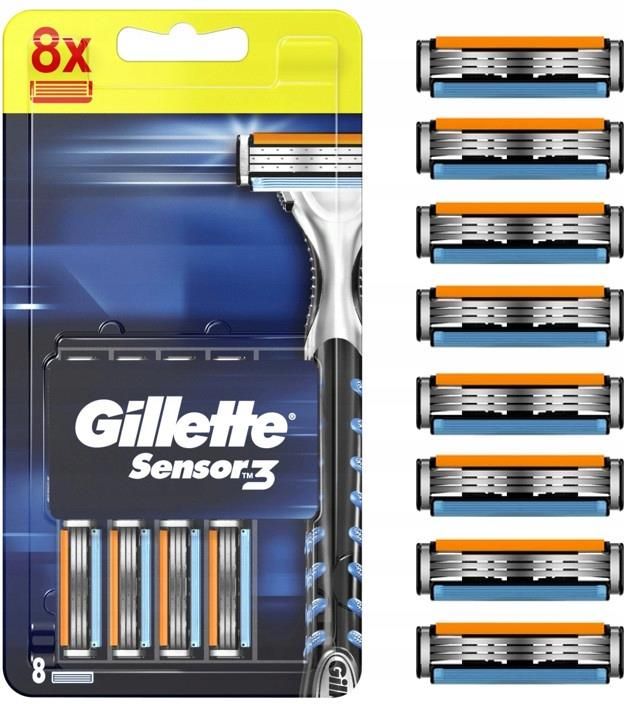Gillette Sensor 3 Ostrza 8 szt. - Opinie i ceny na Ceneo.pl