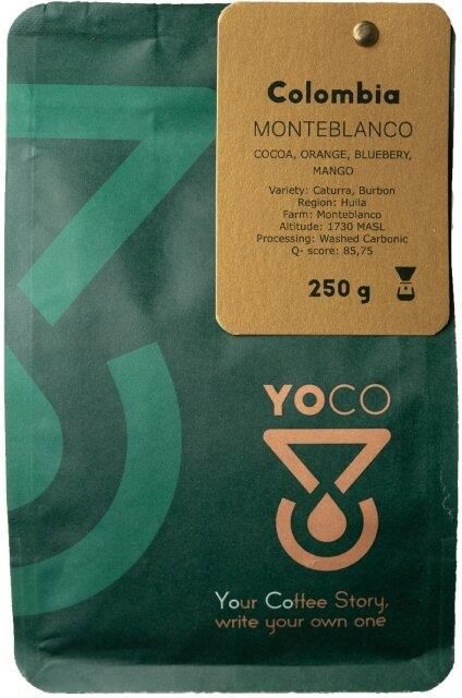Kawa Yoco Coffee Ziarnista Colombia Monteblanco Filtr 250g - Ceny i ...