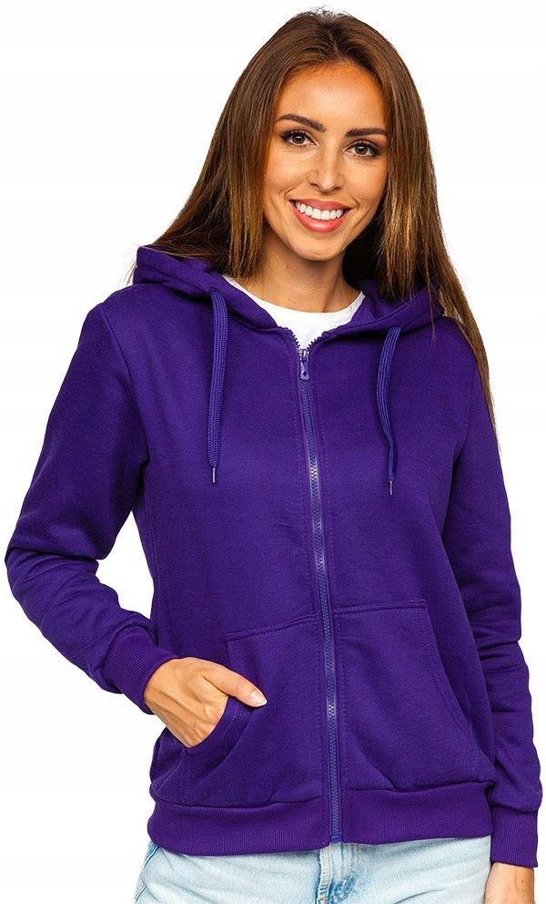 Bluza Damska Rozpinana Z Kapturem Fioletowa W03B Denley_m - Ceny i ...
