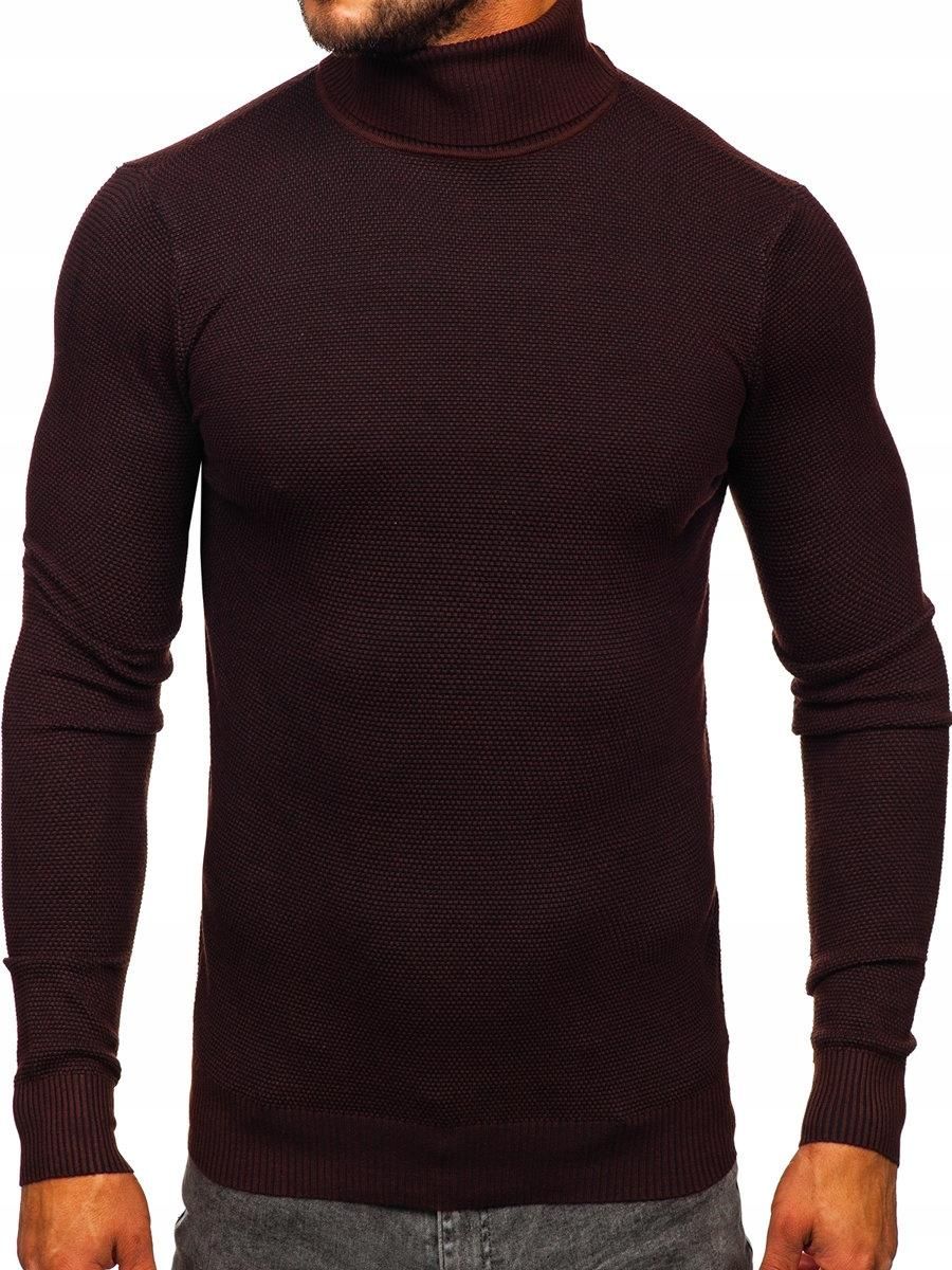 Sweter Golf Męski Brązowy W2-20125 DENLEY_3XL - Ceny i opinie - Ceneo.pl