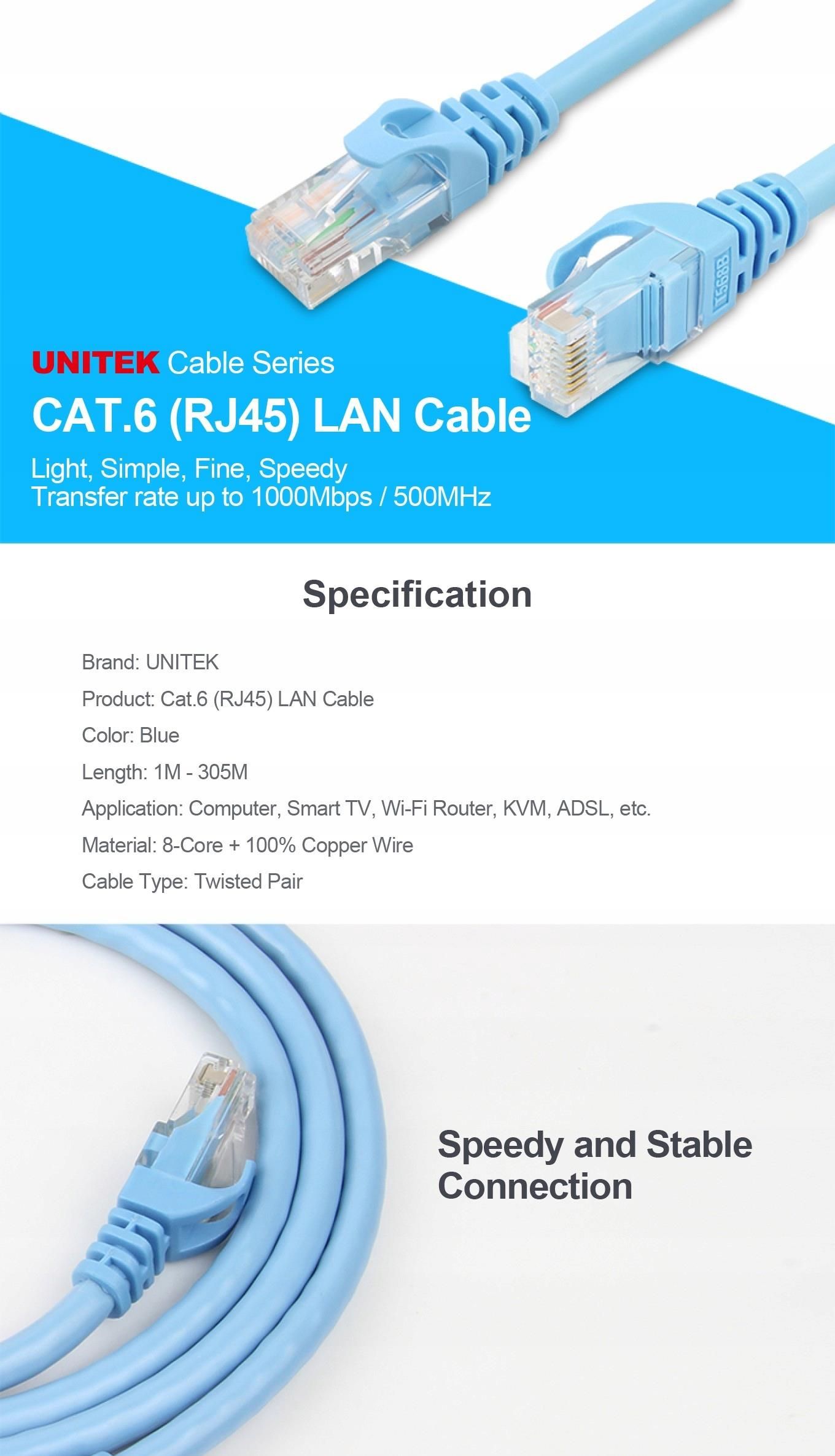 Unitek Sieciowy Cat6 5M Rj45 Cat 6 Blue - Opinie i ceny na Ceneo.pl