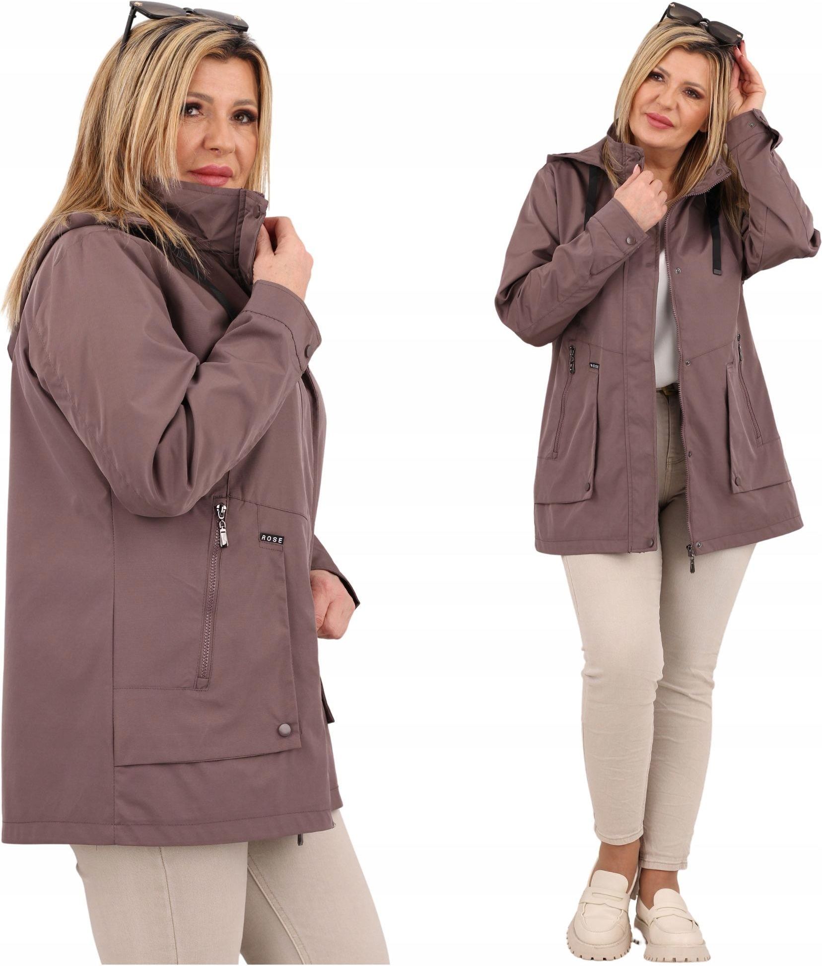 Kurtka Damska Przejściowa Luźna Lekka Sportowa Wiosenna Duże Rozmiary ...