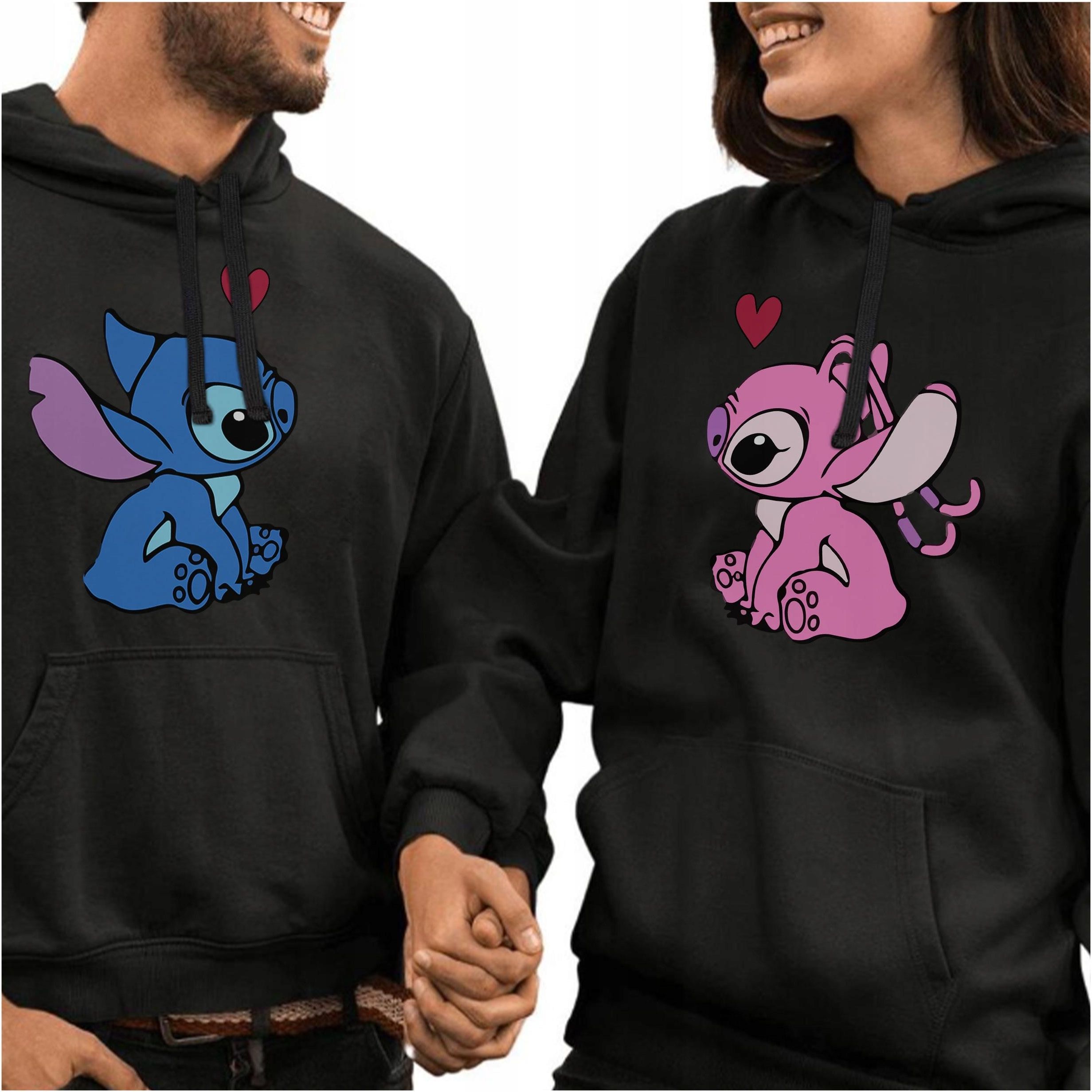 BLUZY DLA PAR BLUZA STICH PREZENT NA WALENTYNKI DLA ZAKOCHANYCH XL Y4 ...