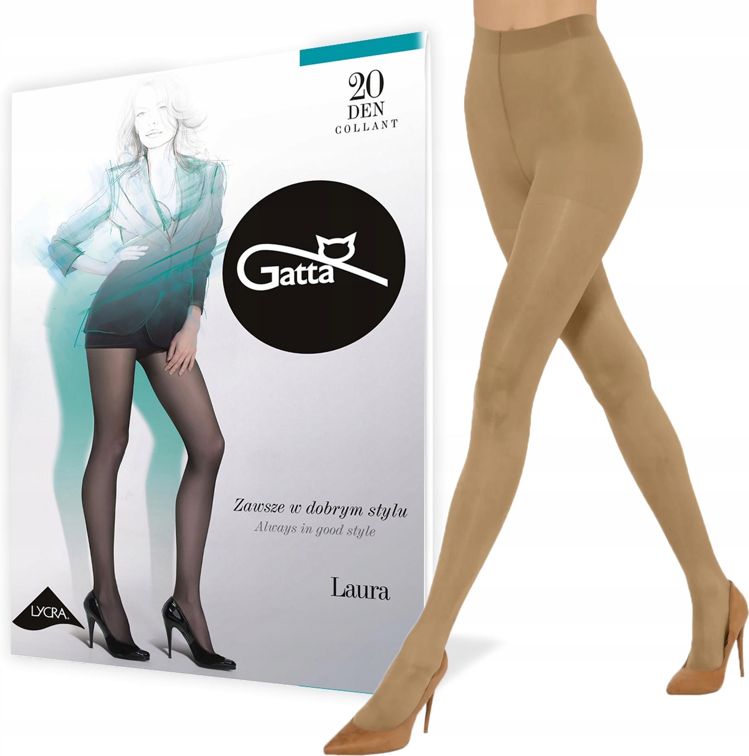 Rajstopy Gatta Laura 20 den lycra, Golden, 6-XXL - Ceny i opinie - Ceneo.pl