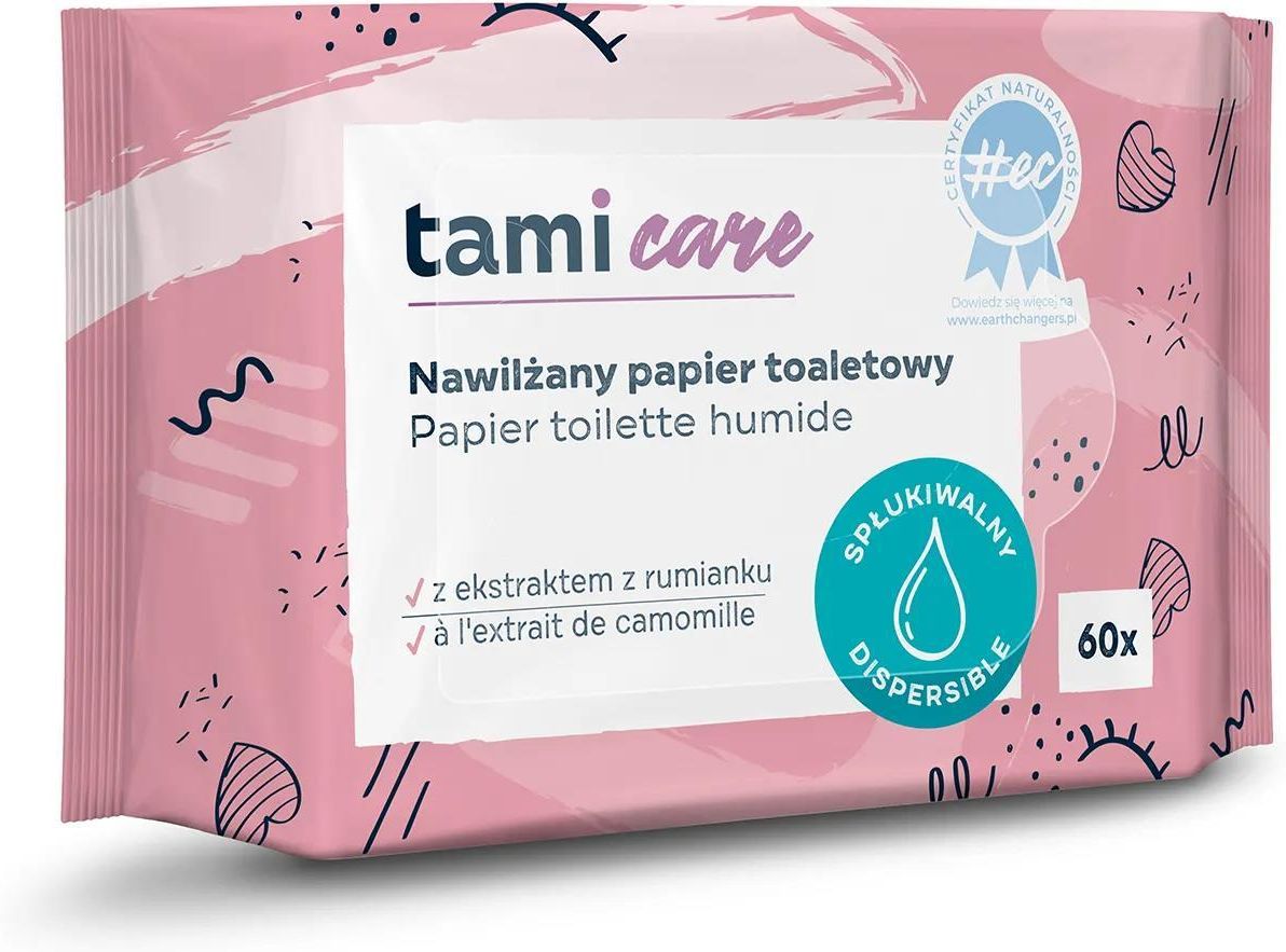 Tami Care Papier Toaletowy Nawilżany Z Ekstraktem Z Rumianku 60 sztuk ...