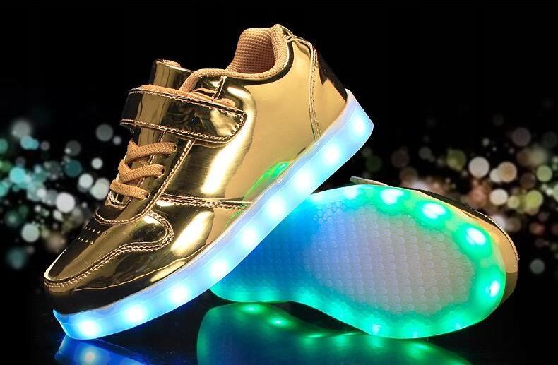 Buty Led Z Podświetleniem Świecące Na Rzep Złote - Ceny i opinie - Ceneo.pl