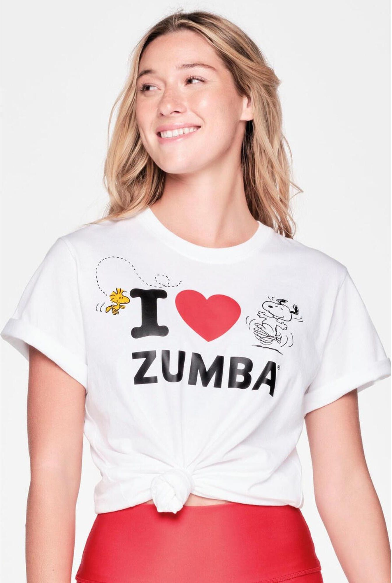 Zumba Wear T-Shirt Sportowy Damski Zumba X Peanuts Love Biały - Ceny i opinie - Ceneo.pl