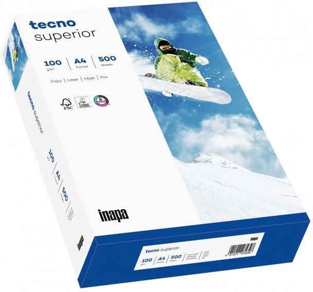 Inapa Tecno Superior 100G 210X297 R, Paper (Din A4 (500 Sheets), 100 G ...