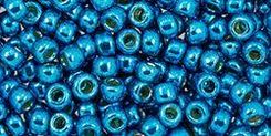 Toho Round 11/0 Permafinish Galvanized Caribbean Blue Tr-11-Pf583 -10g ...