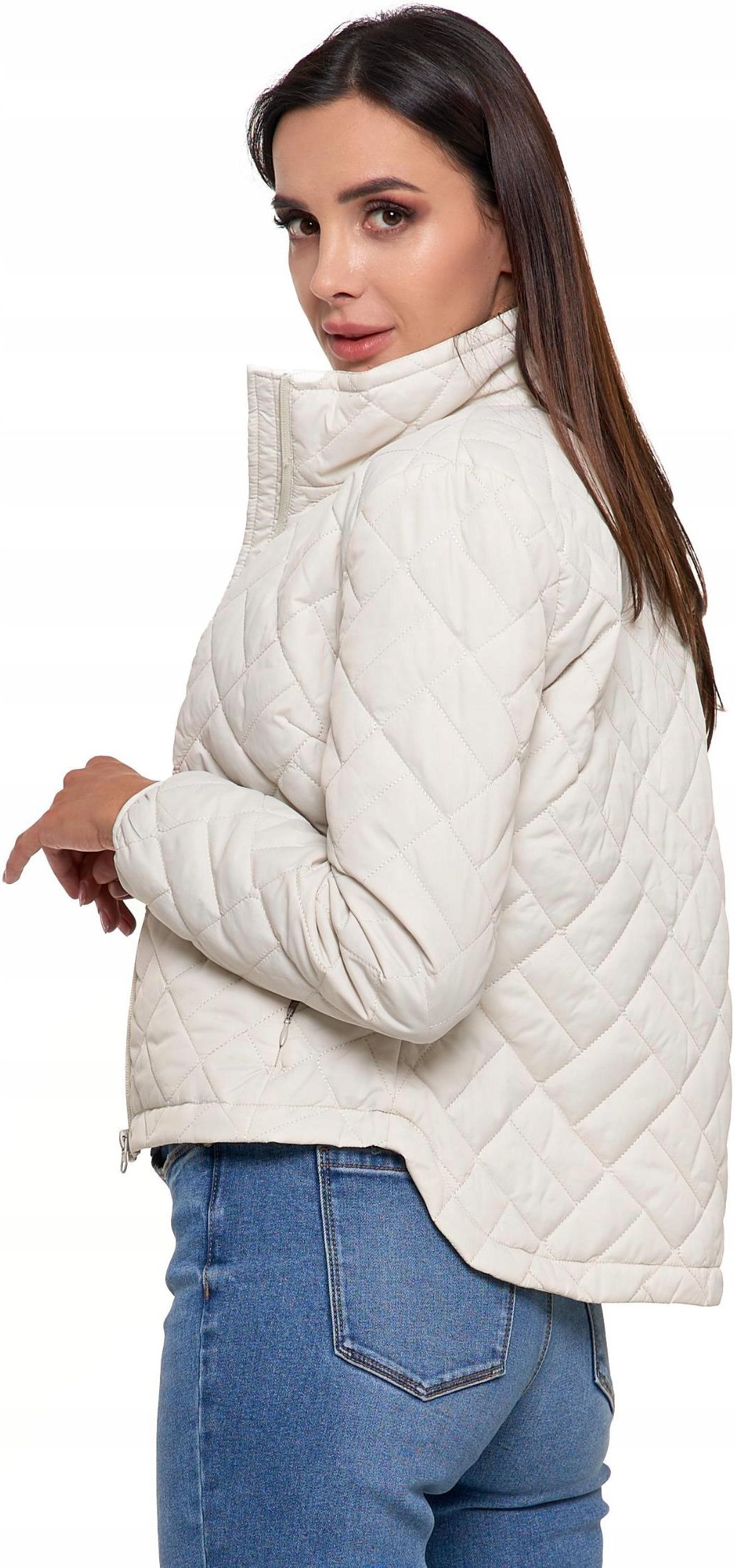 Kurtka Damska Pikowana Wiosenna Na Zamek Bez Kaptura Rozpinana Moraj ...