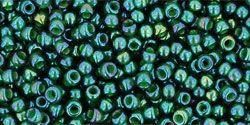 Toho Round 11/0 Inside-Color Rainbow Montana Blue/Opaque Green Lined TR-11-384 10g - Ceny i ...