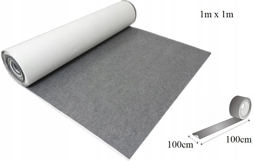 Filc SAMOPRZYLEPNY SZARY 3 mm twardy bardzo gruby - Ceny i opinie ...