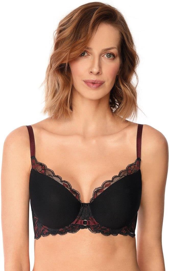 Nipplex Biustonosz Xiana Push Up Czarno-Bordowy - Ceny i opinie - Ceneo.pl