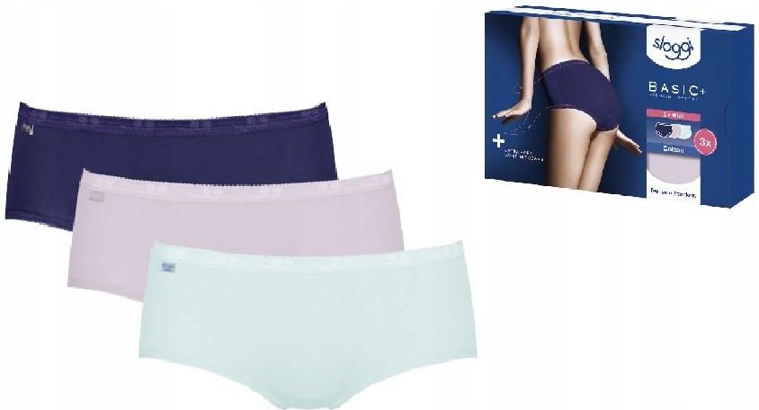 Sloggi Basic+ MIDI C3P Majtki Figi bawełniane damskie 40 L - Ceny i opinie - Ceneo.pl