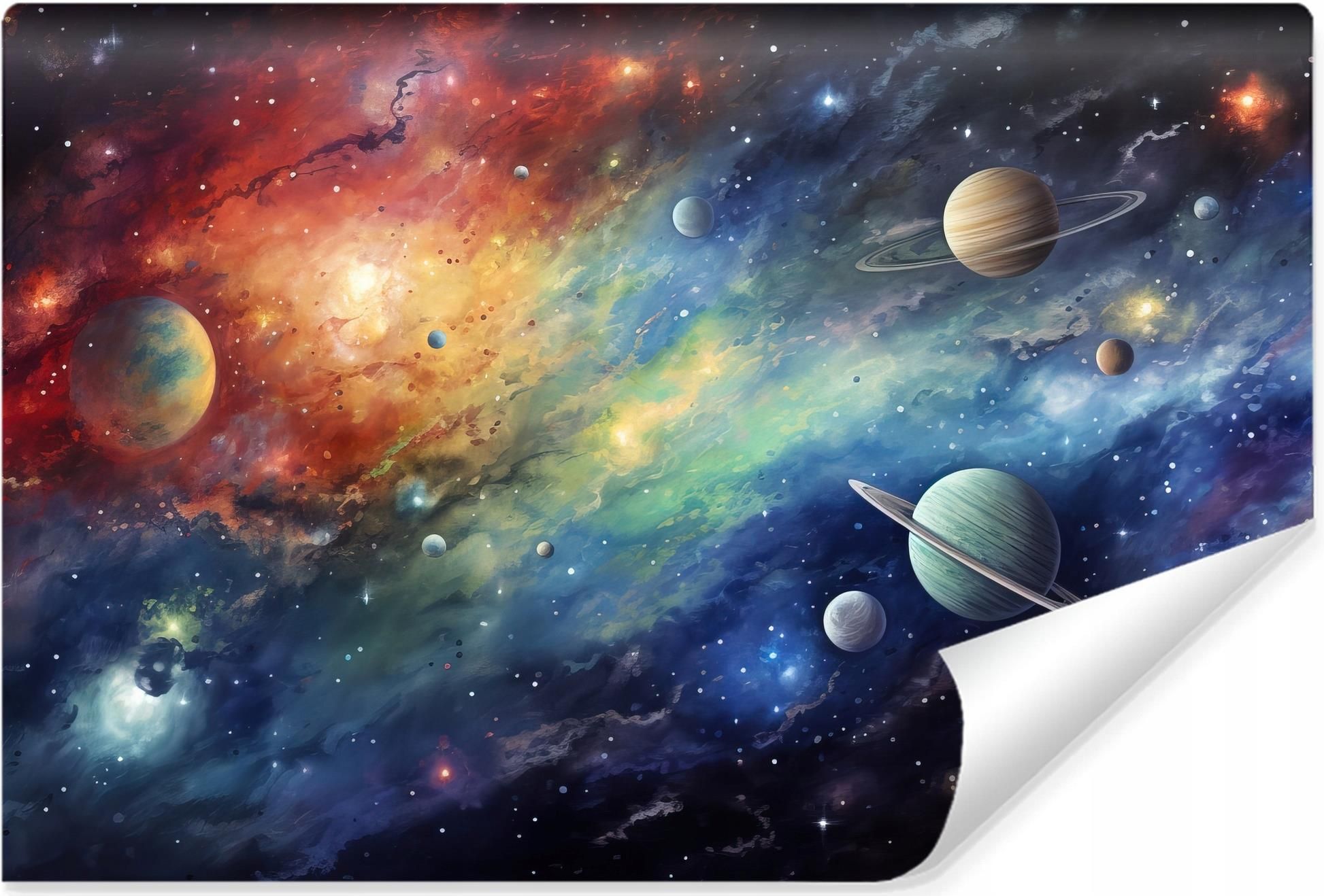 Muralo Fototapeta Dla Dzieci Kosmos Planety Akwarele Gwiazdy Galaktyka 450X300 - Opinie i ceny ...