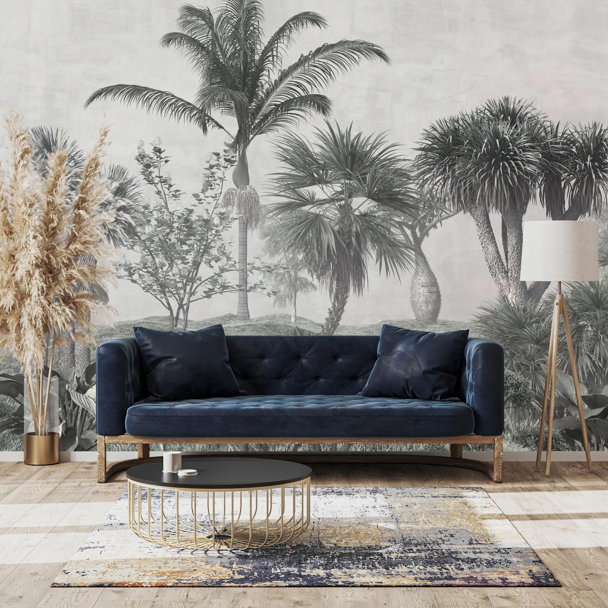 Muralo Fototapeta Do Jadalni Tropikalne Drzewa Las Rośliny Natura Beton 368X254 - Opinie i ceny ...