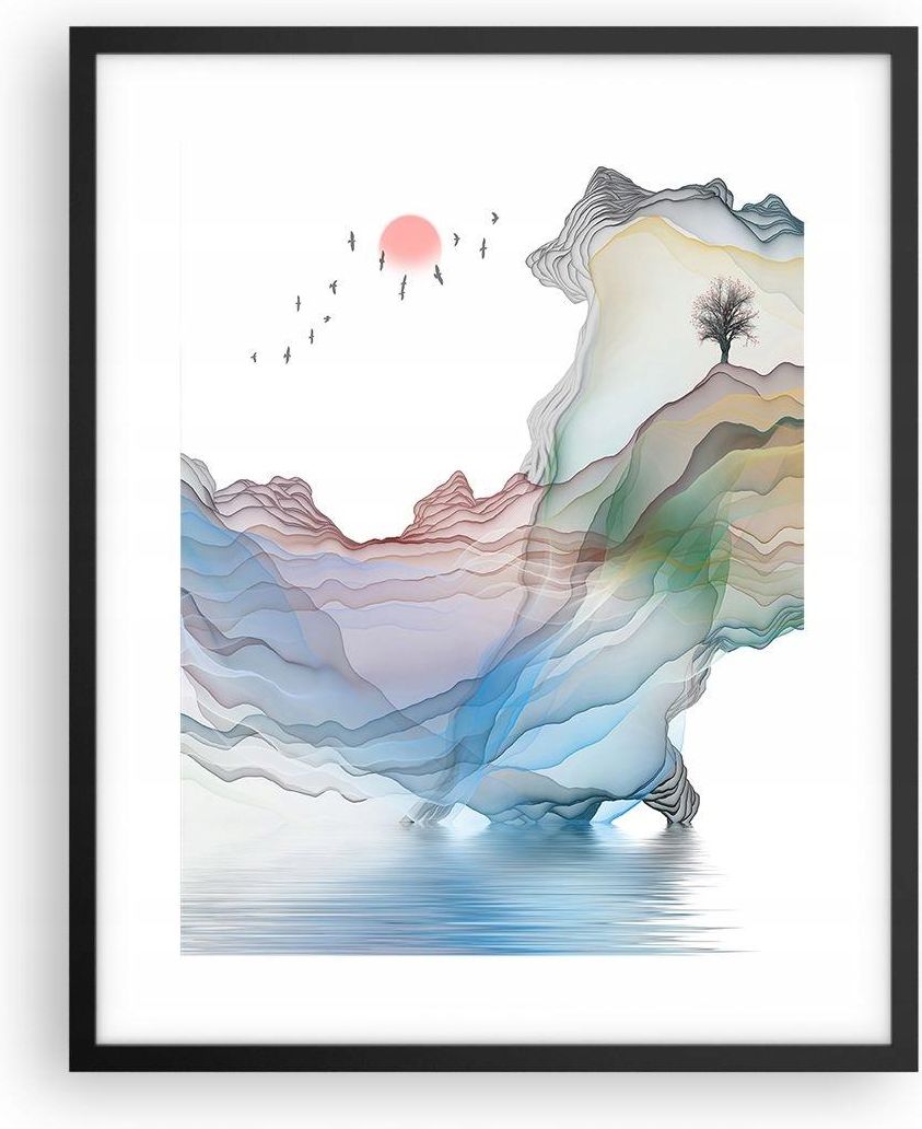 Arttor Obraz Plakat na ścianę w ramie czarnej 40x50 Abstrakcja Plakaty ...