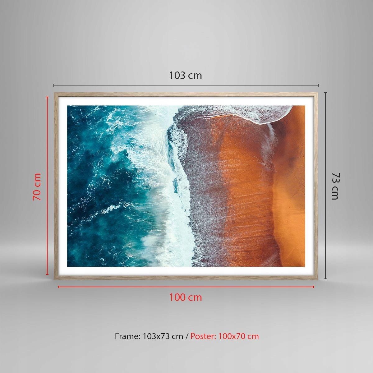 Arttor Plakat na ścianę w ramie jasny dąb 100x70 Plaża Obraz Plakaty do ...