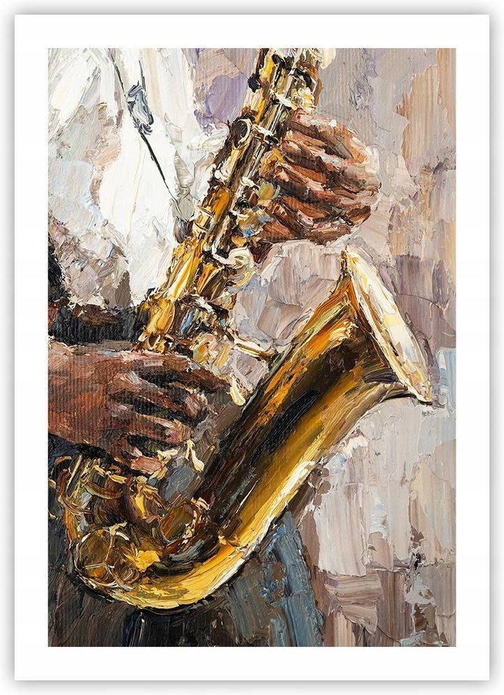 Arttor Plakat bez ramy do Salonu Sypialni 50x70 Saksofon Nowoczesny ...