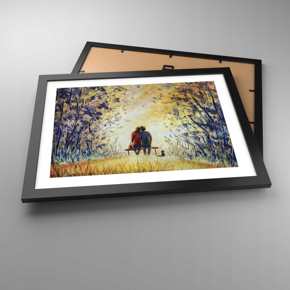 Arttor Obraz Plakat w ramie czarnej do Salonu 40x30 Miłość Para Foto na ...