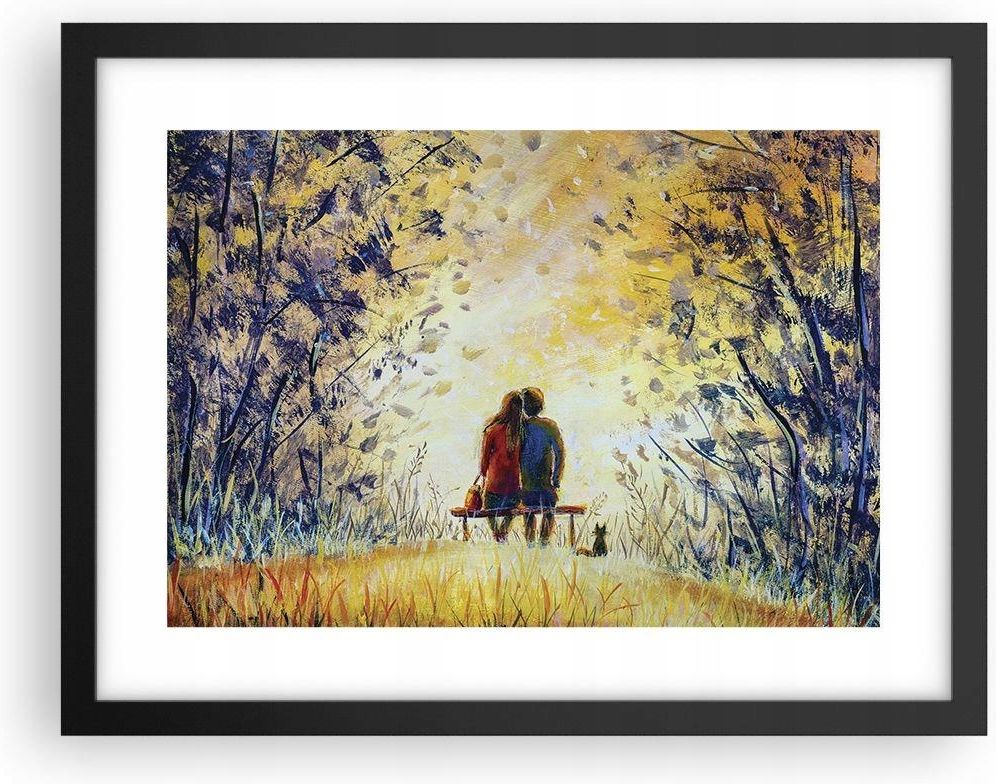 Arttor Obraz Plakat w ramie czarnej do Salonu 40x30 Miłość Para Foto na ...